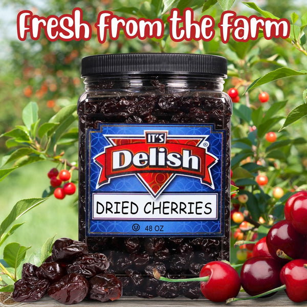 Dried Cherries , 3 LBS Jumbo Container – Its Delish