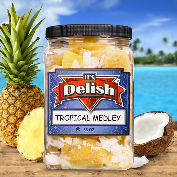 Tropical Mixed Dried Fruit Medley 40 OZ Jumbo Container – Its Delish