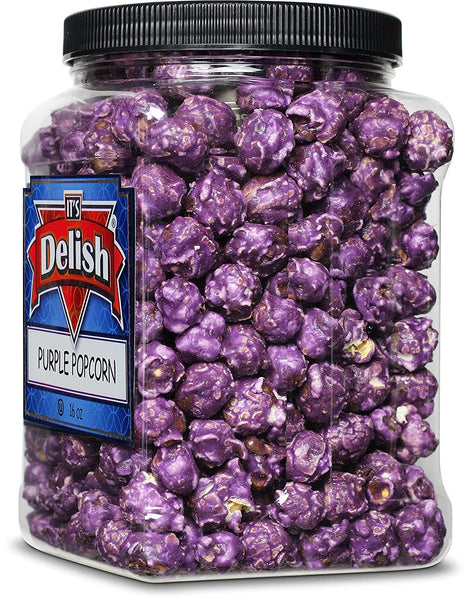 Purple Grape Flavored Popcorn 16 Oz Jumbo Container – Its Delish